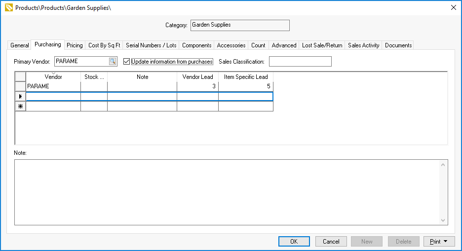 Changing Inventory Defaults